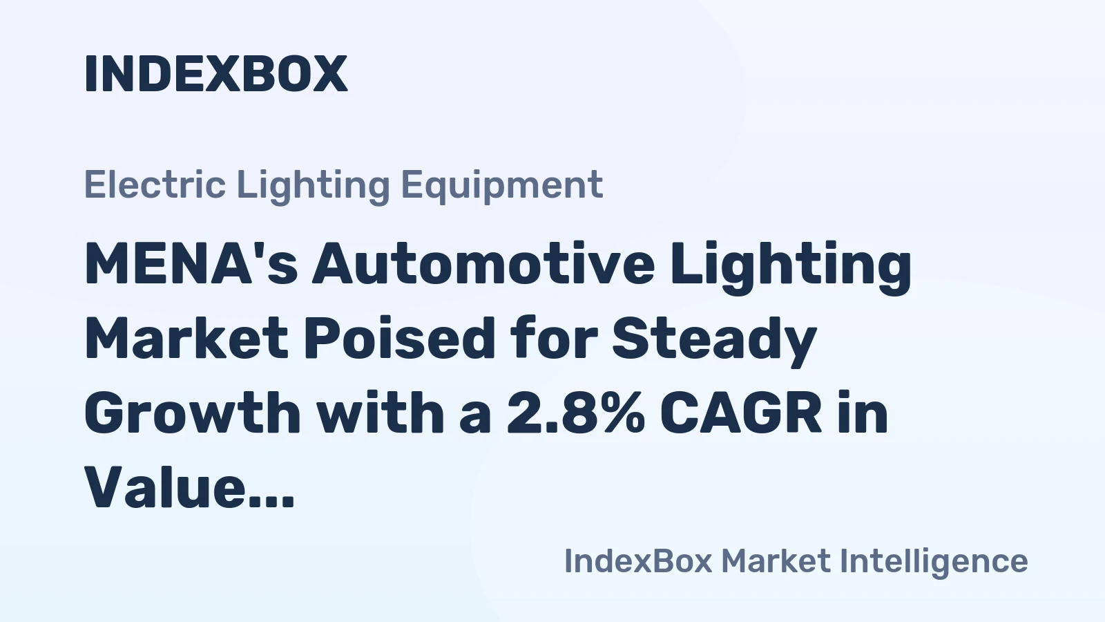MENA's Automotive Lighting Market Poised for Steady Growth with a 2.8% CAGR in Value