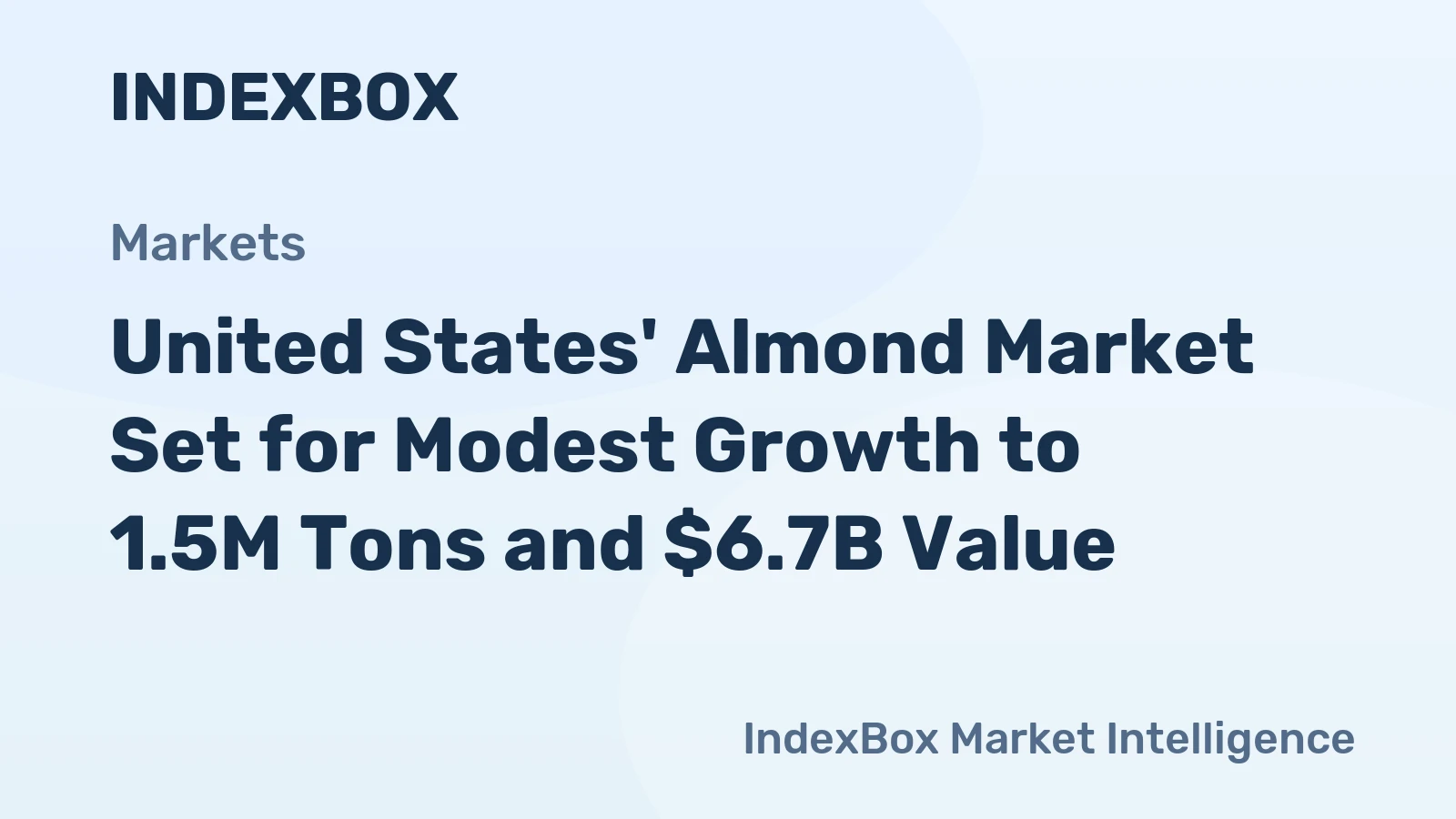 United States' Almond Market Set for Modest Growth to 1.5M Tons and $6.7B Value