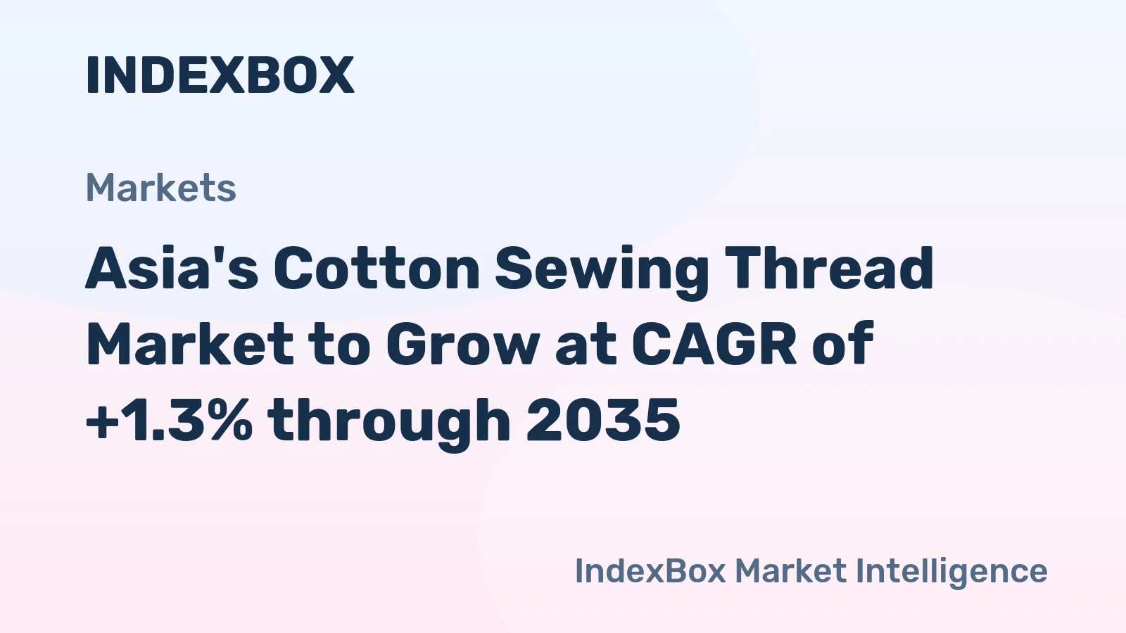Asia's Cotton Sewing Thread Market to Grow at CAGR of +1.3% through 2035
