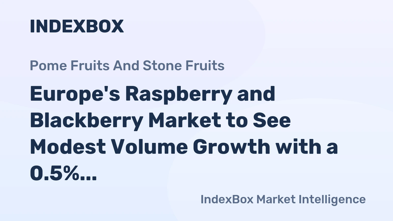 Europe's Raspberry and Blackberry Market to See Modest Volume Growth with a 0.5% CAGR Through 2035