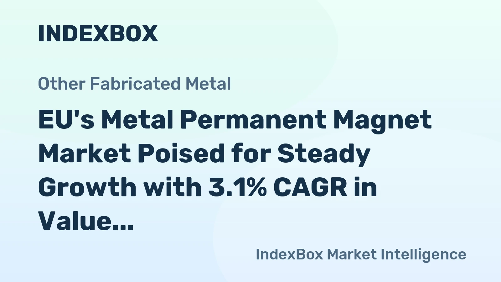 EU's Metal Permanent Magnet Market Poised for Steady Growth with 3.1% CAGR in Value Through 2035