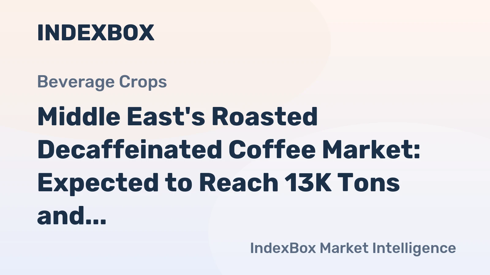 Middle East's Roasted Decaffeinated Coffee Market: Expected to Reach 13K Tons and $125M by 2035
