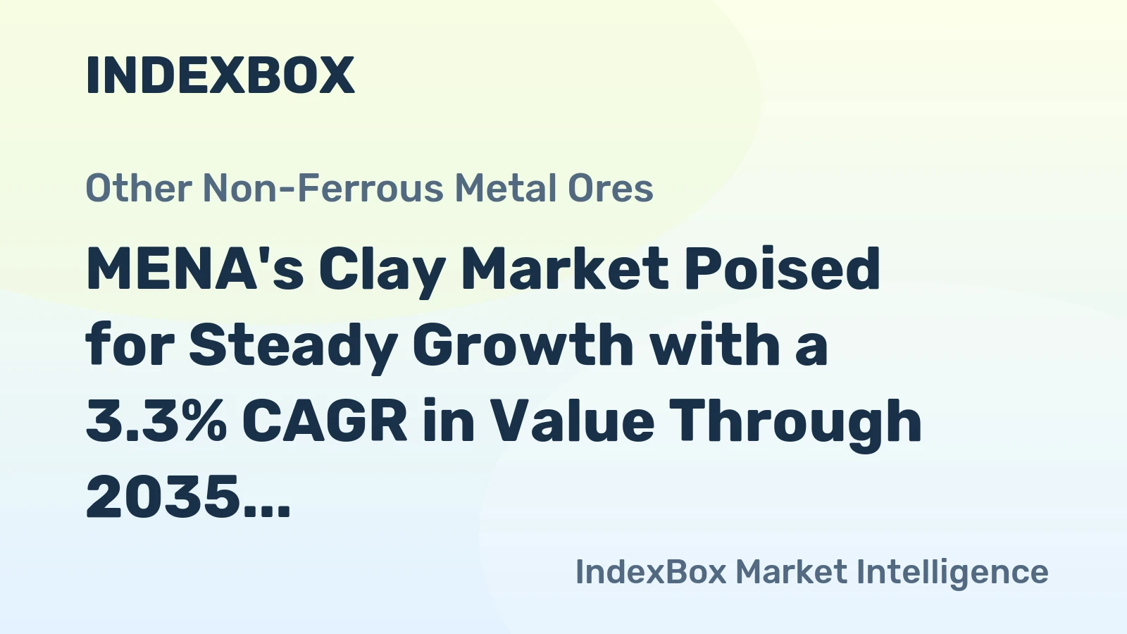 MENA's Clay Market Poised for Steady Growth with a 3.3% CAGR in Value Through 2035