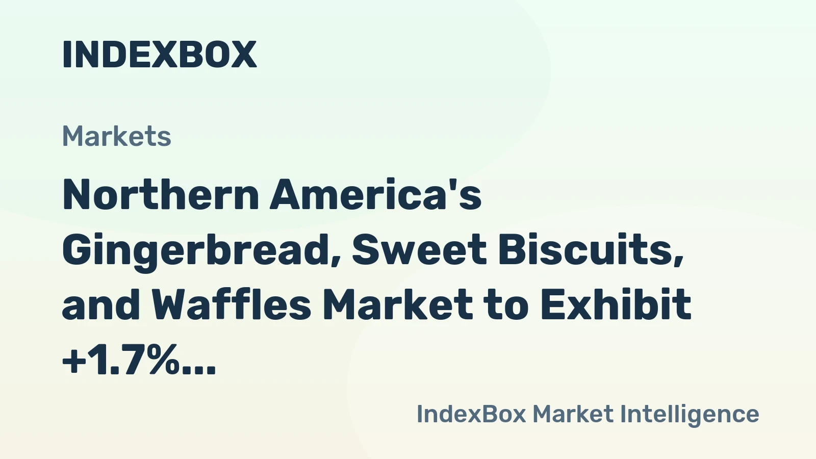 Northern America's Gingerbread, Sweet Biscuits, and Waffles Market to Exhibit +1.7% CAGR Growth from 2024 to 2035