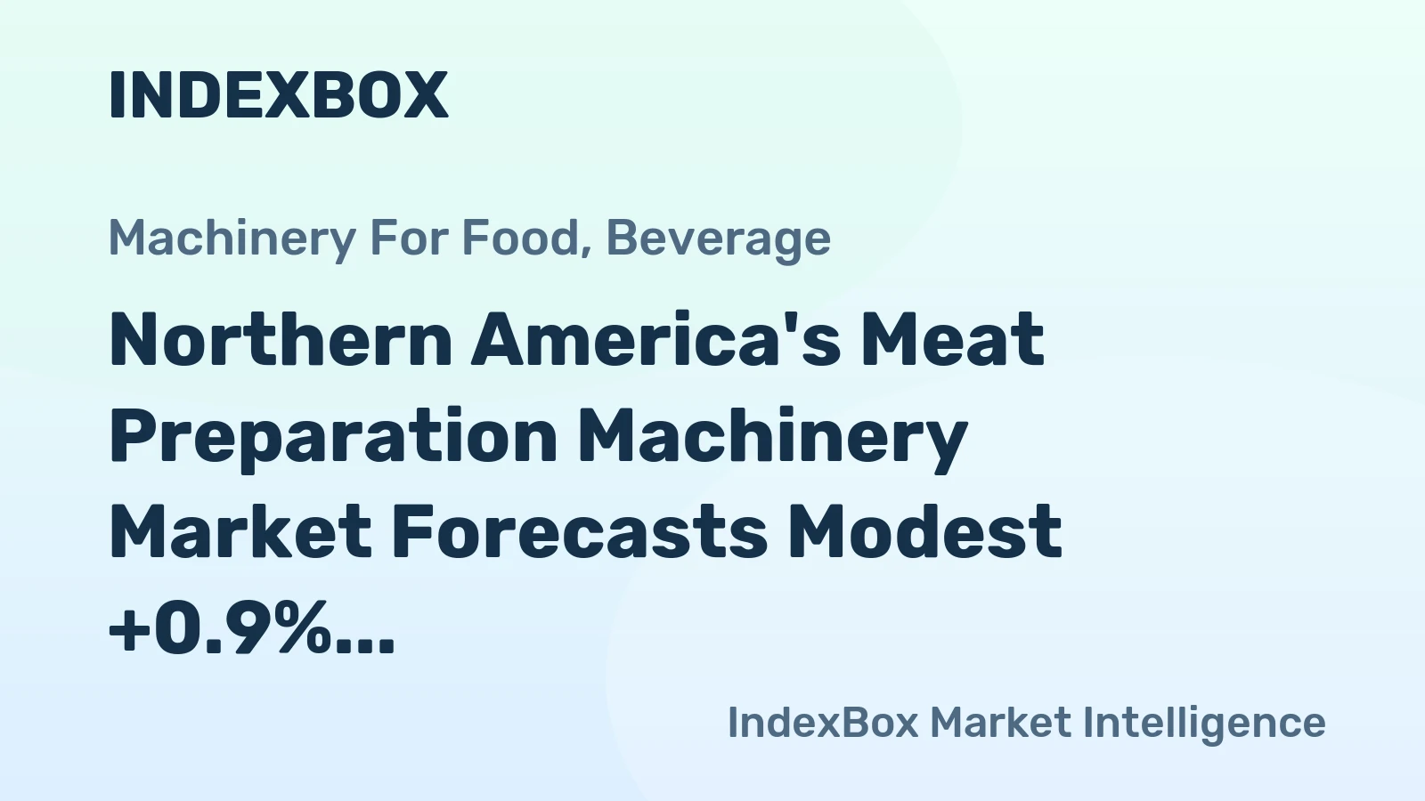 Northern America's Meat Preparation Machinery Market Forecasts Modest +0.9% CAGR Growth Through 2035