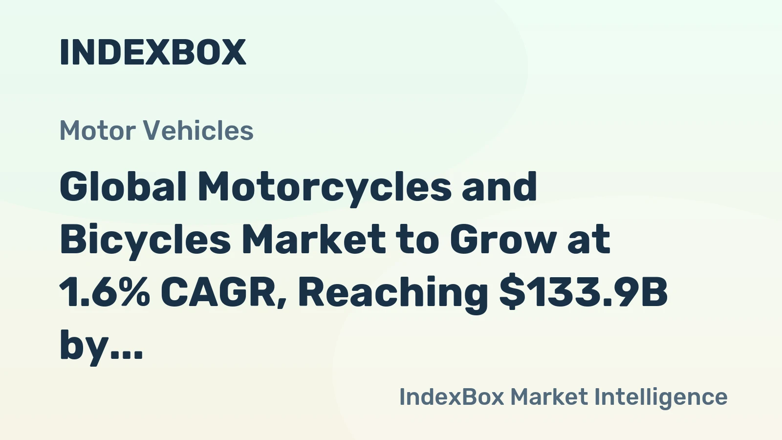 Global Motorcycles and Bicycles Market to Grow at 1.6% CAGR, Reaching $133.9B by 2035