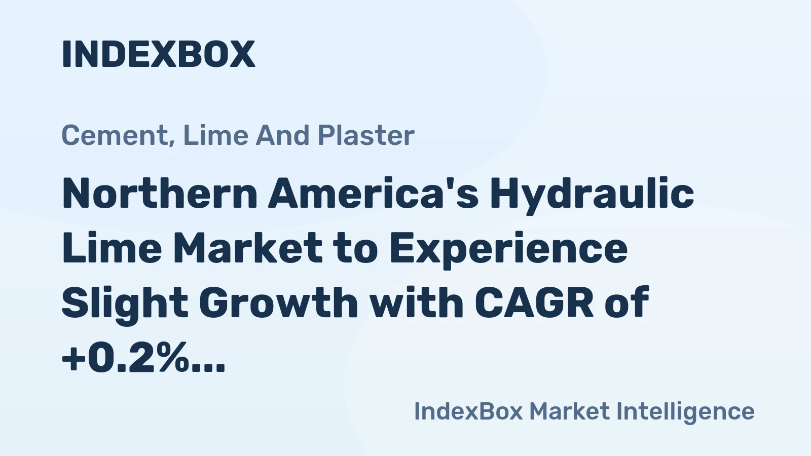 Northern America's Hydraulic Lime Market to Experience Slight Growth with CAGR of +0.2% Over Next Decade