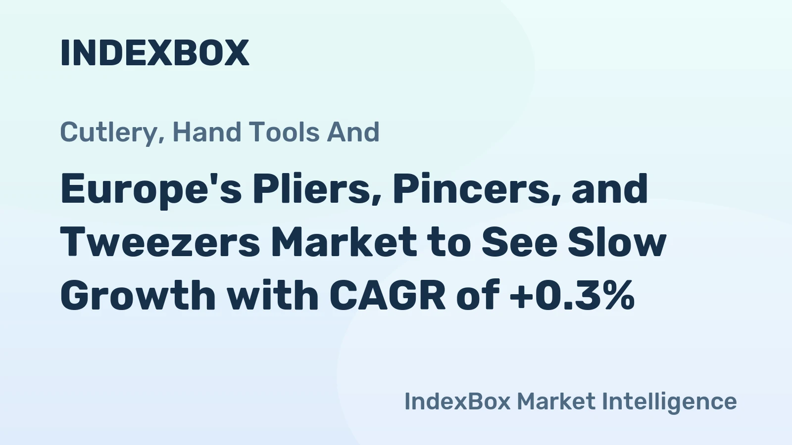 Europe's Pliers, Pincers, and Tweezers Market to See Slow Growth with CAGR of +0.3%