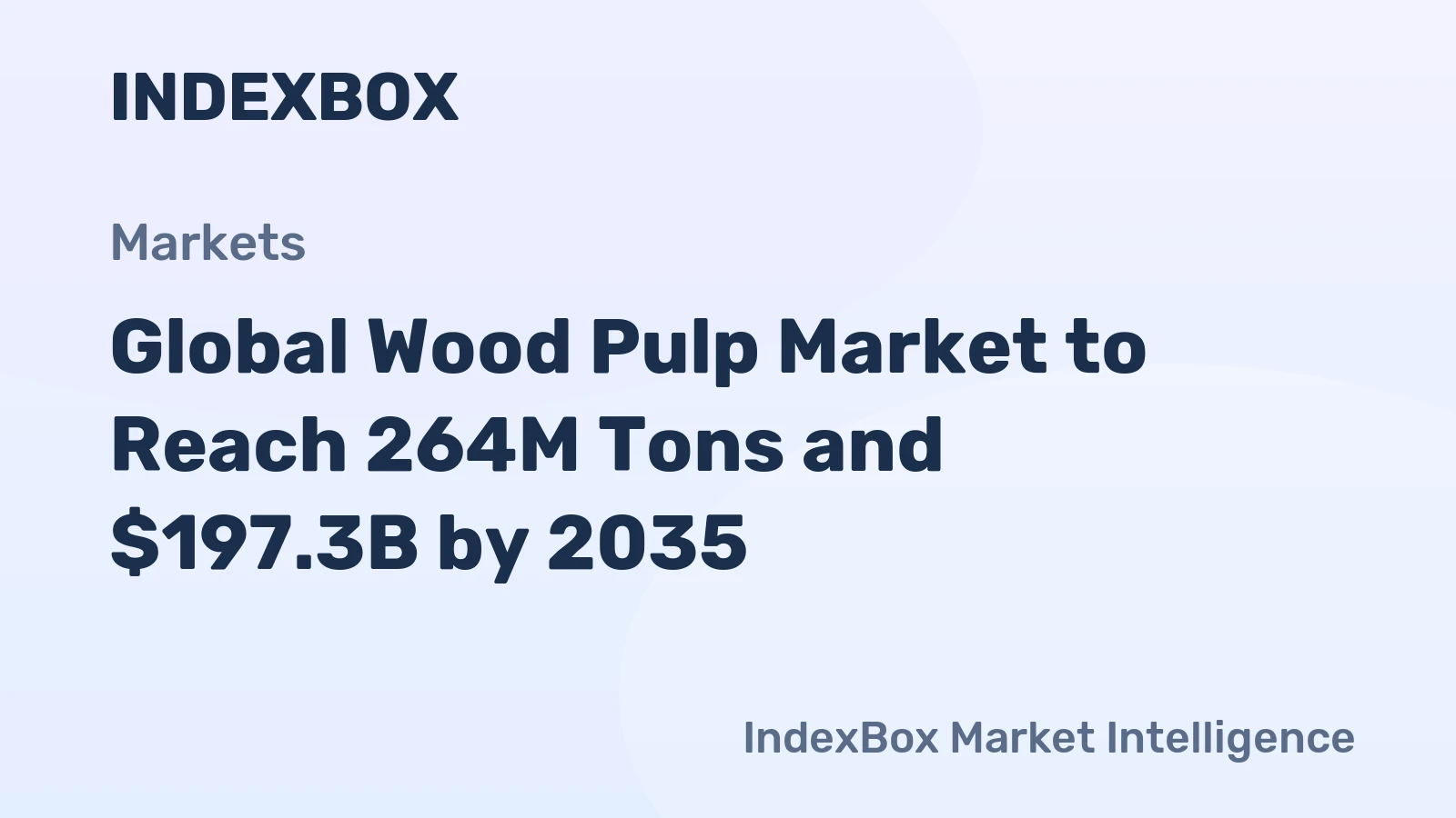 Global Wood Pulp Market to Reach 264M Tons and $197.3B by 2035