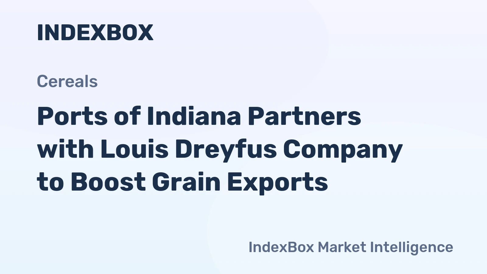 Ports of Indiana Partners with Louis Dreyfus Company to Boost Grain Exports