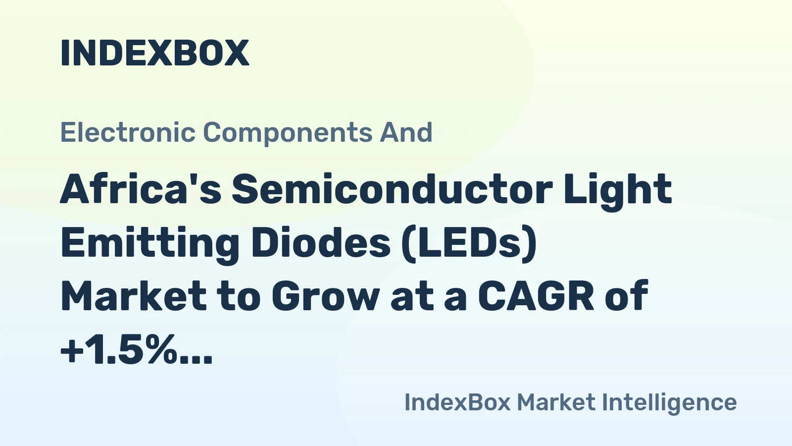 Africa's Semiconductor Light Emitting Diodes (LEDs) Market to Grow at a CAGR of +1.5% Over the Next Decade