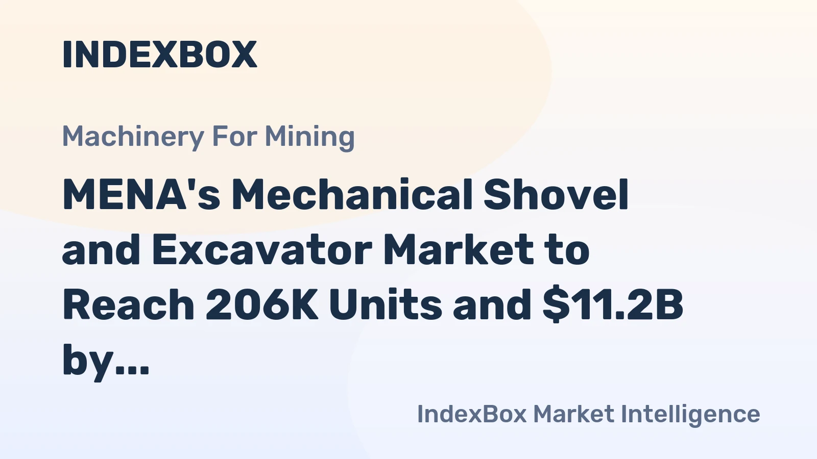 MENA's Mechanical Shovel and Excavator Market to Reach 206K Units and $11.2B by 2035