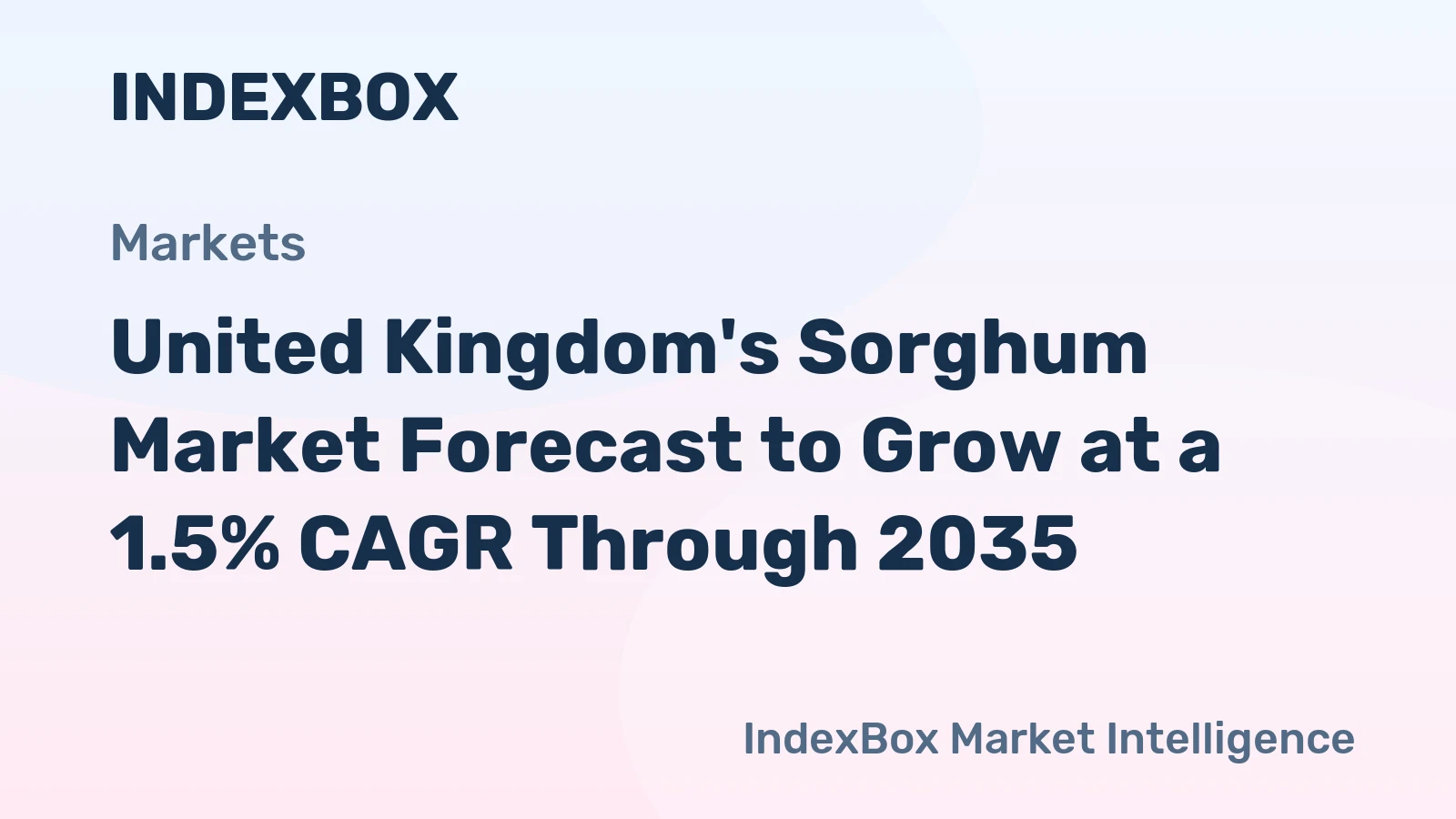 United Kingdom's Sorghum Market Forecast to Grow at a 1.5% CAGR Through 2035