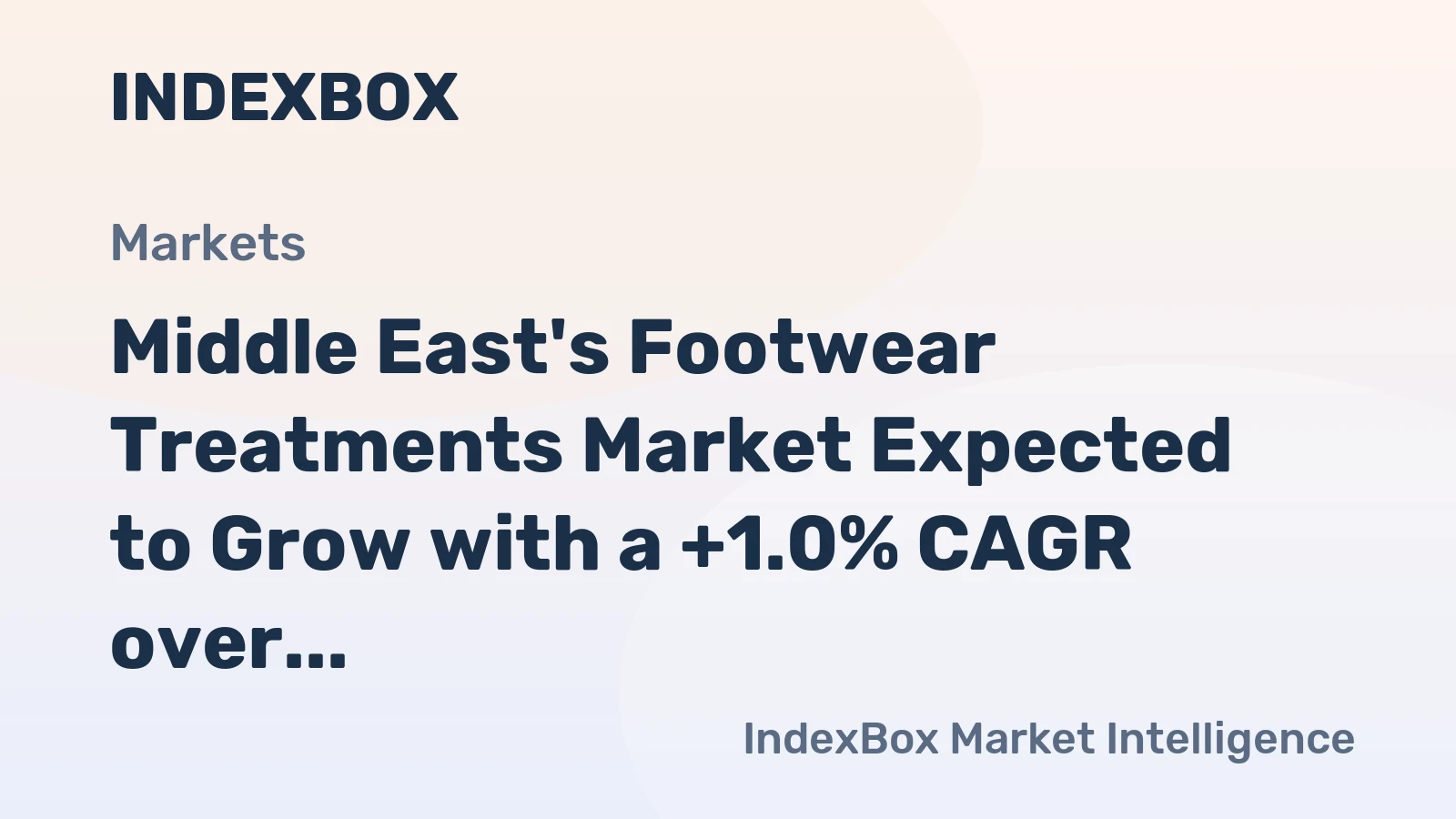 Middle East's Footwear Treatments Market Expected to Grow with a +1.0% CAGR over the Next Decade