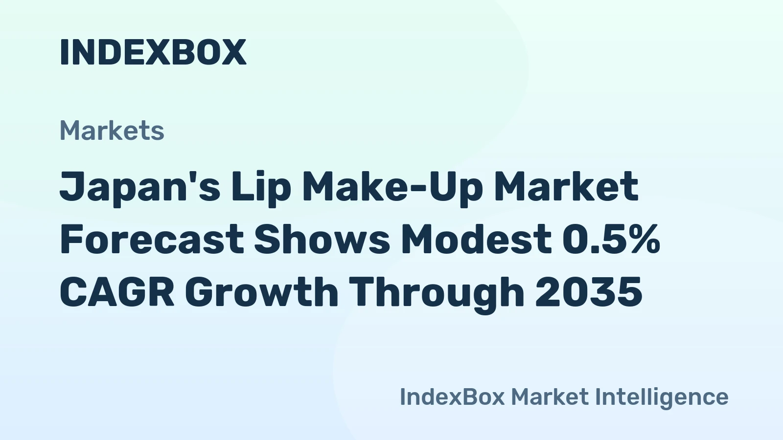 Japan's Lip Make-Up Market Forecast Shows Modest 0.5% CAGR Growth Through 2035