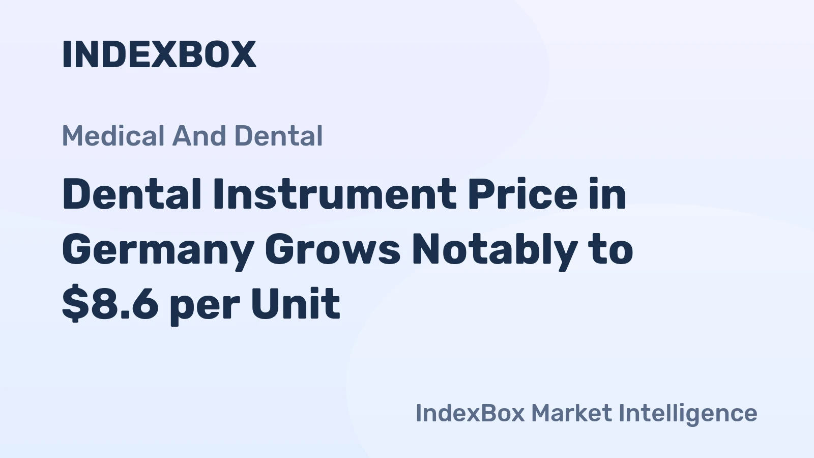 Dental Instrument Price in Germany Grows Notably to $8.6 per Unit