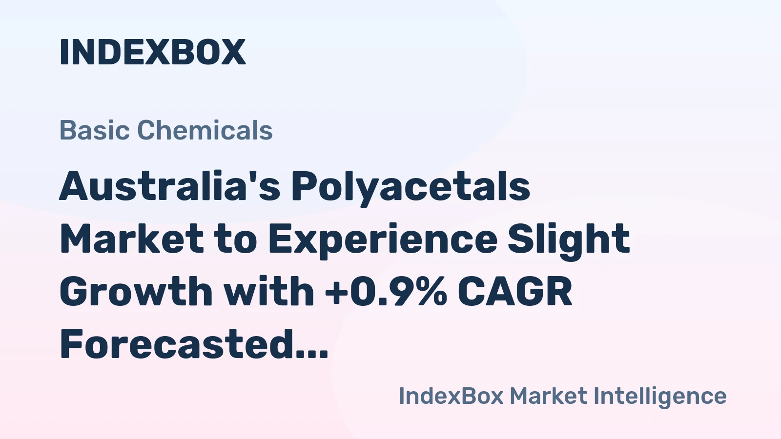 Australia's Polyacetals Market to Experience Slight Growth with +0.9% CAGR Forecasted