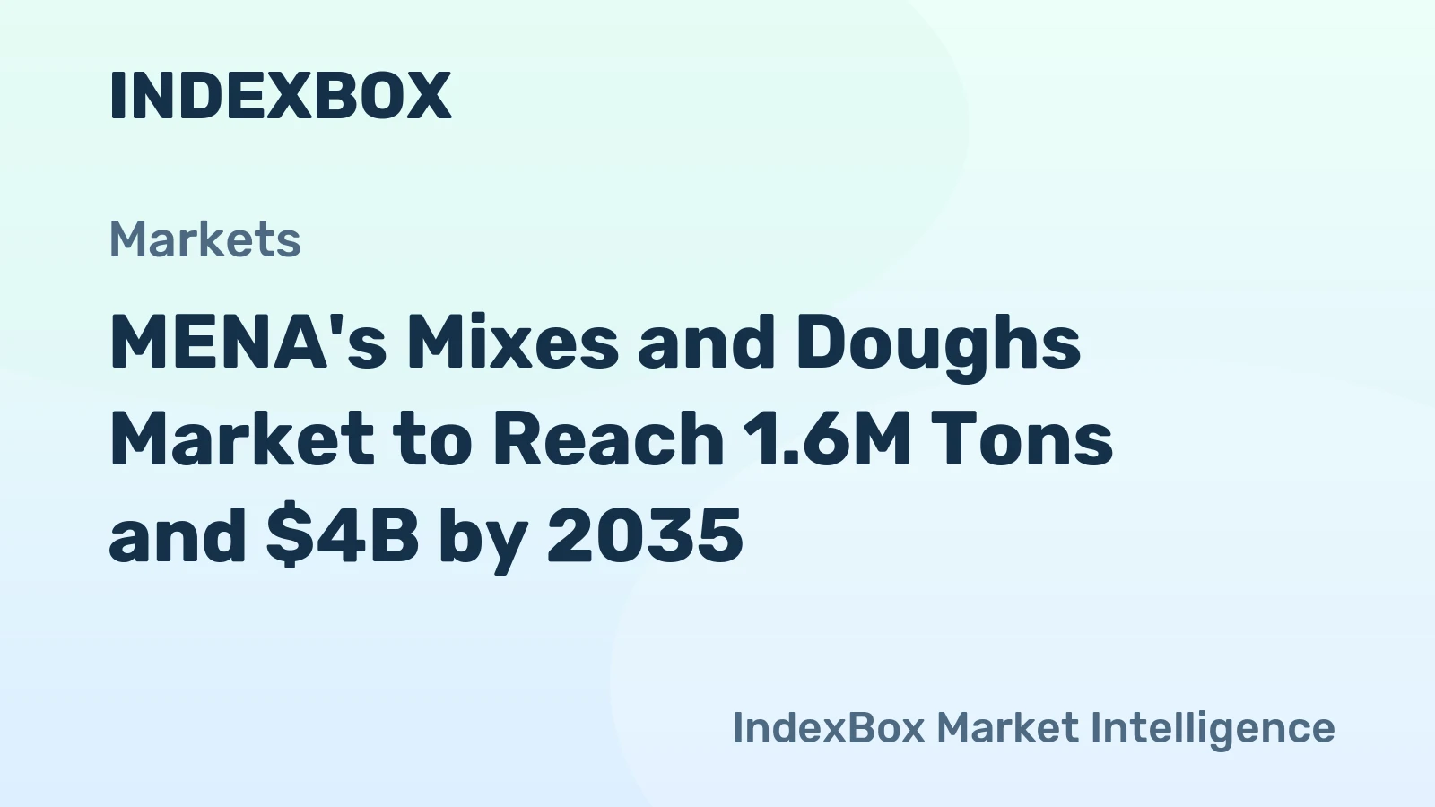 MENA's Mixes and Doughs Market to Reach 1.6M Tons and $4B by 2035