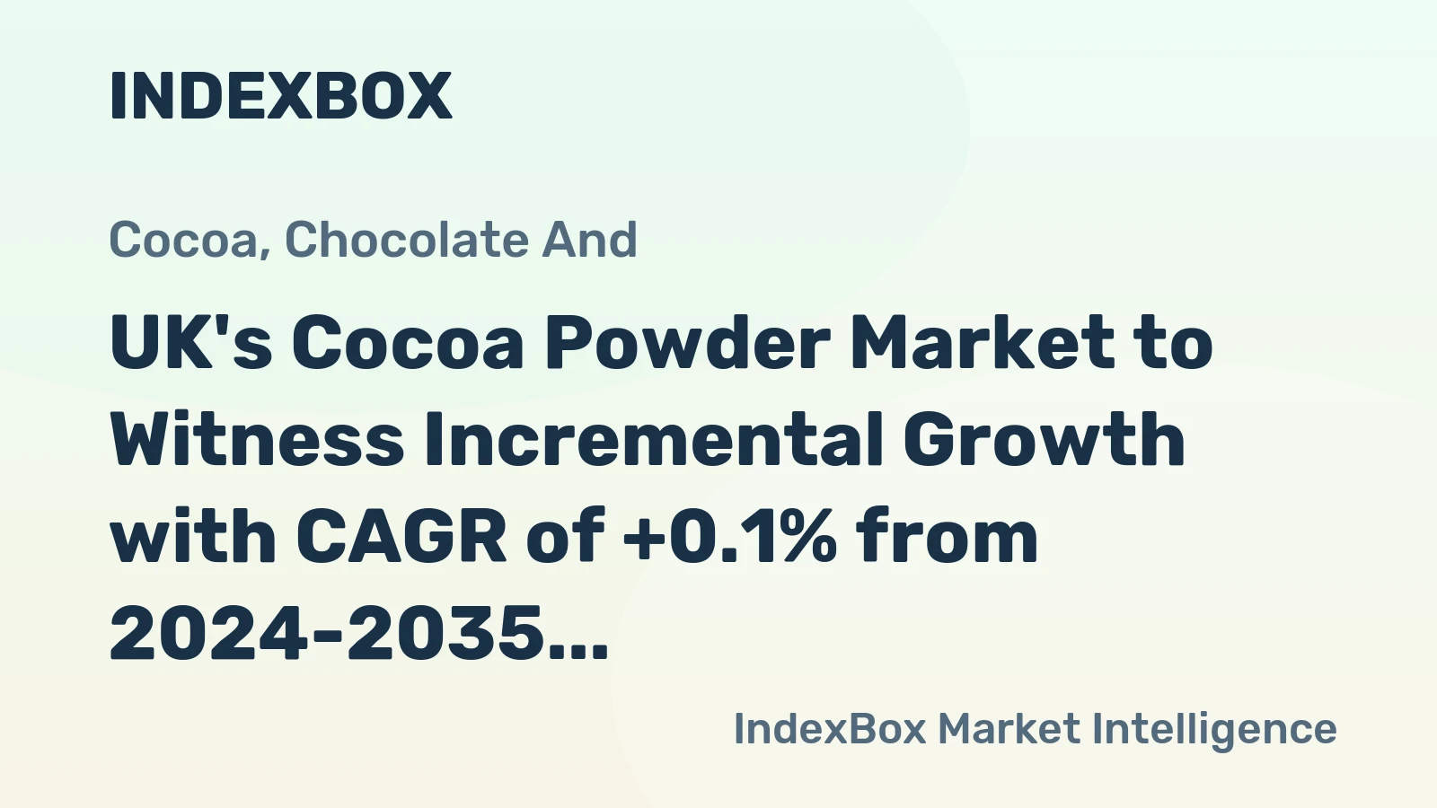 UK's Cocoa Powder Market to Witness Incremental Growth with CAGR of +0.1% from 2024-2035, Reaching 51K Tons Volume