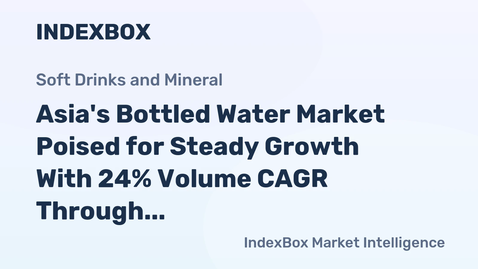 Asia's Bottled Water Market Poised for Steady Growth With 24% Volume CAGR Through 2035
