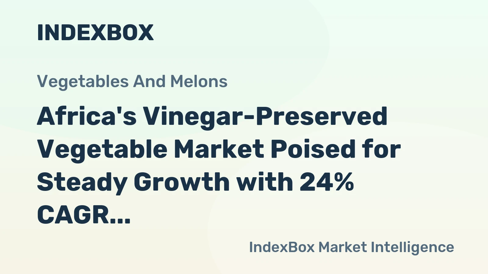 Africa's Vinegar-Preserved Vegetable Market Poised for Steady Growth with 24% CAGR Forecast