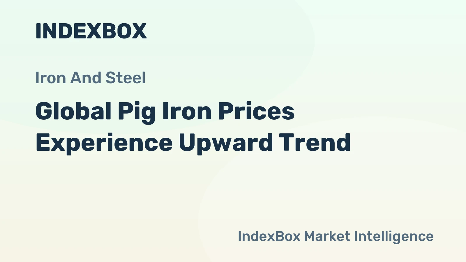 Global Pig Iron Prices Experience Upward Trend