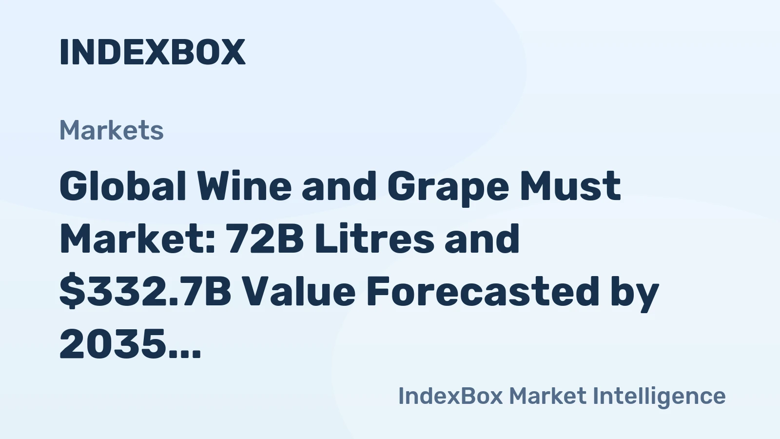 Global Wine and Grape Must Market: 72B Litres and $332.7B Value Forecasted by 2035