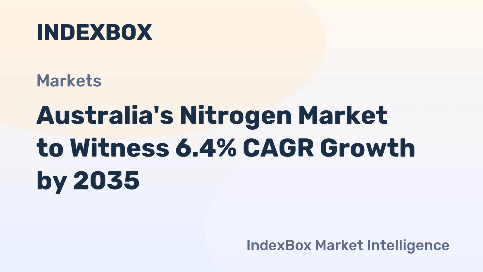 Australia's Nitrogen Market to Witness 6.4% CAGR Growth by 2035