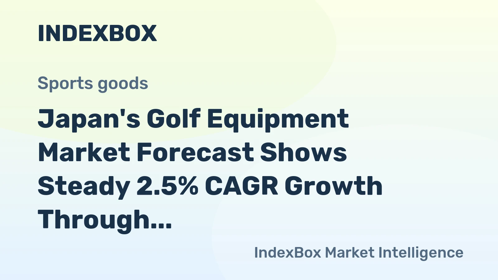 Japan's Golf Equipment Market Forecast Shows Steady 2.5% CAGR Growth Through 2035