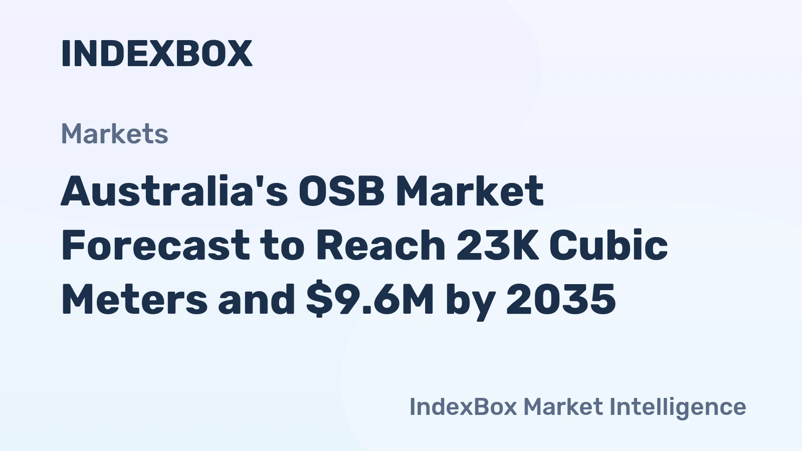 Australia's OSB Market Forecast to Reach 23K Cubic Meters and $9.6M by 2035