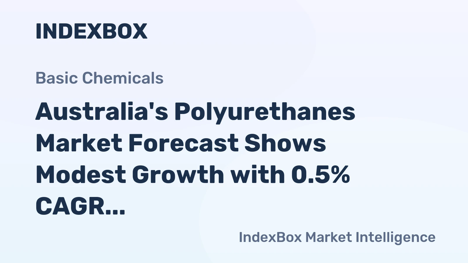 Australia's Polyurethanes Market Forecast Shows Modest Growth with 0.5% CAGR Through 2035