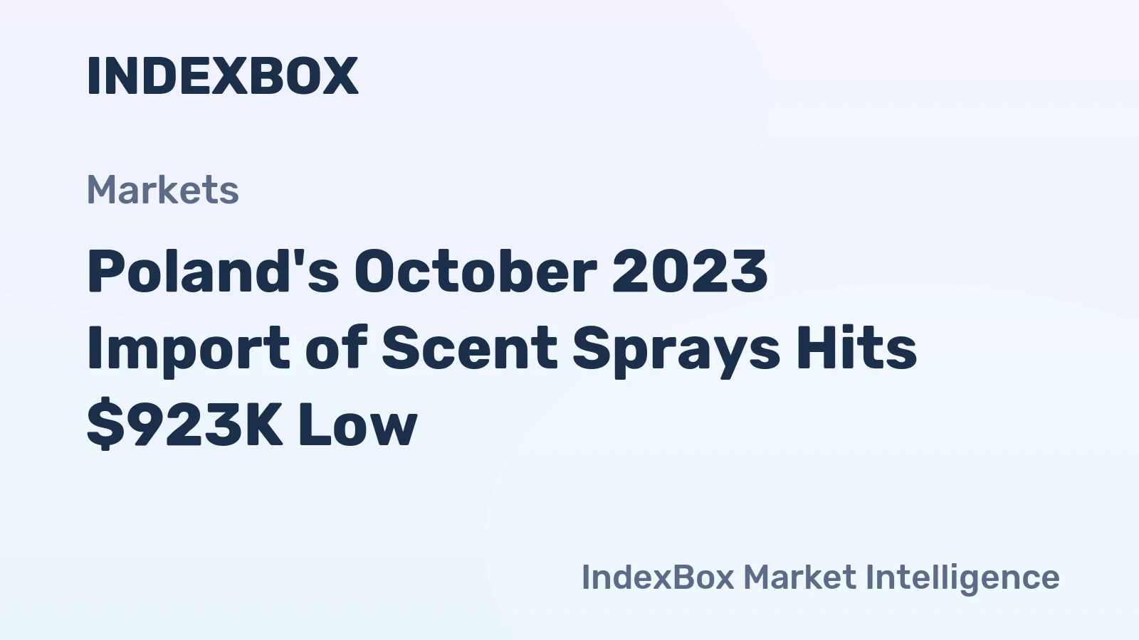 Poland's October 2023 Import of Scent Sprays Hits $923K Low