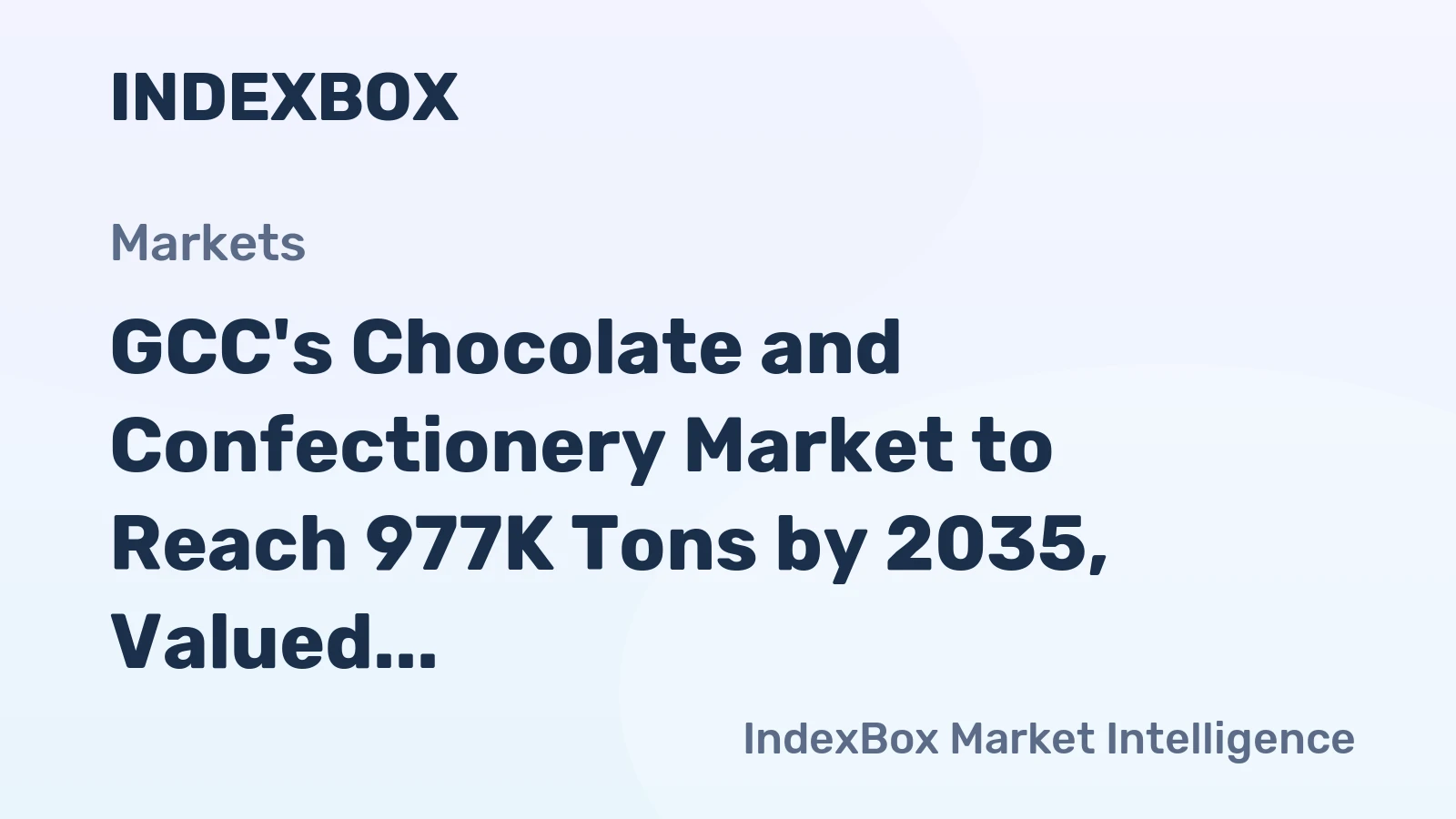 GCC's Chocolate and Confectionery Market to Reach 977K Tons by 2035, Valued at $6.4B