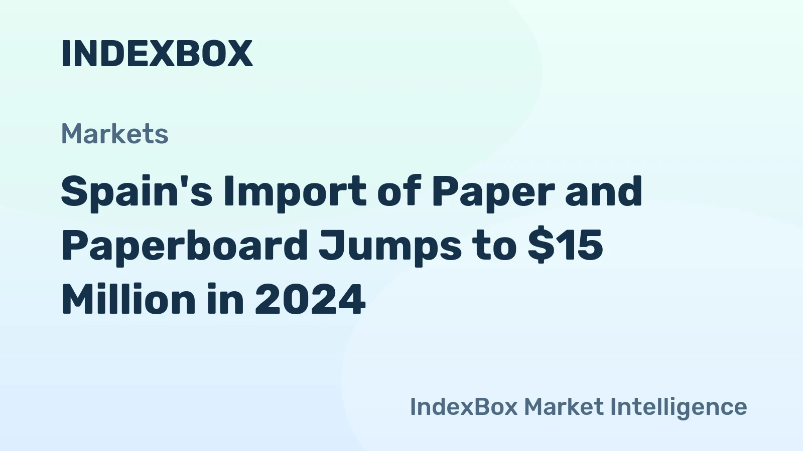 Spain's Import of Paper and Paperboard Jumps to $15 Million in 2024