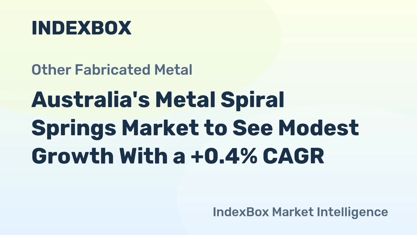 Australia's Metal Spiral Springs Market to See Modest Growth With a +0.4% CAGR