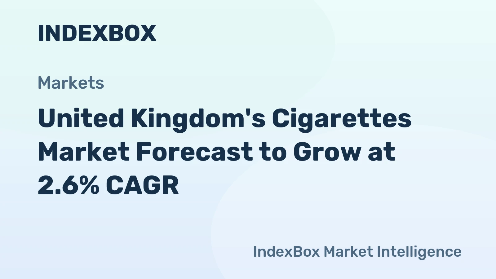 United Kingdom's Cigarettes Market Forecast to Grow at 2.6% CAGR