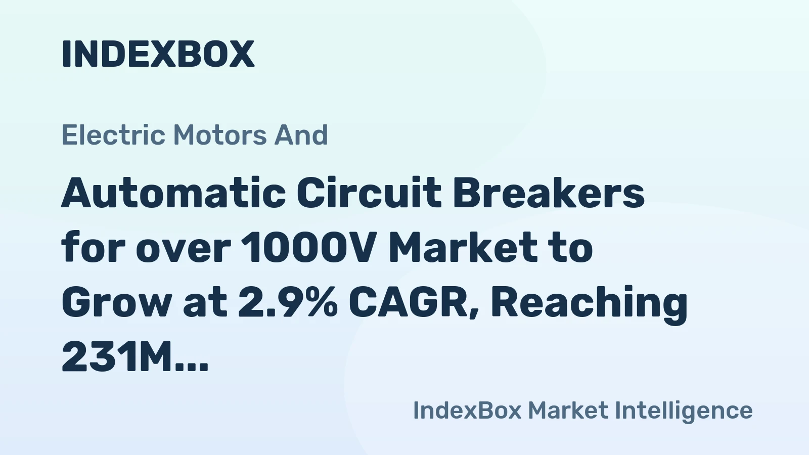 Automatic Circuit Breakers for over 1000V Market to Grow at 2.9% CAGR, Reaching 231M Units by 2035