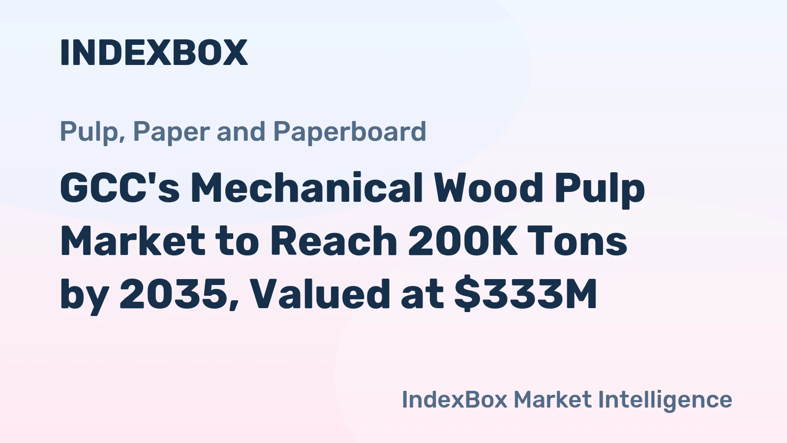 GCC's Mechanical Wood Pulp Market to Reach 200K Tons by 2035, Valued at $333M