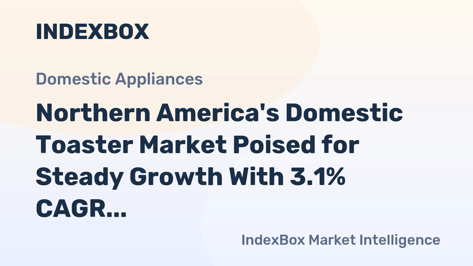 Northern America's Domestic Toaster Market Poised for Steady Growth With 3.1% CAGR in Value