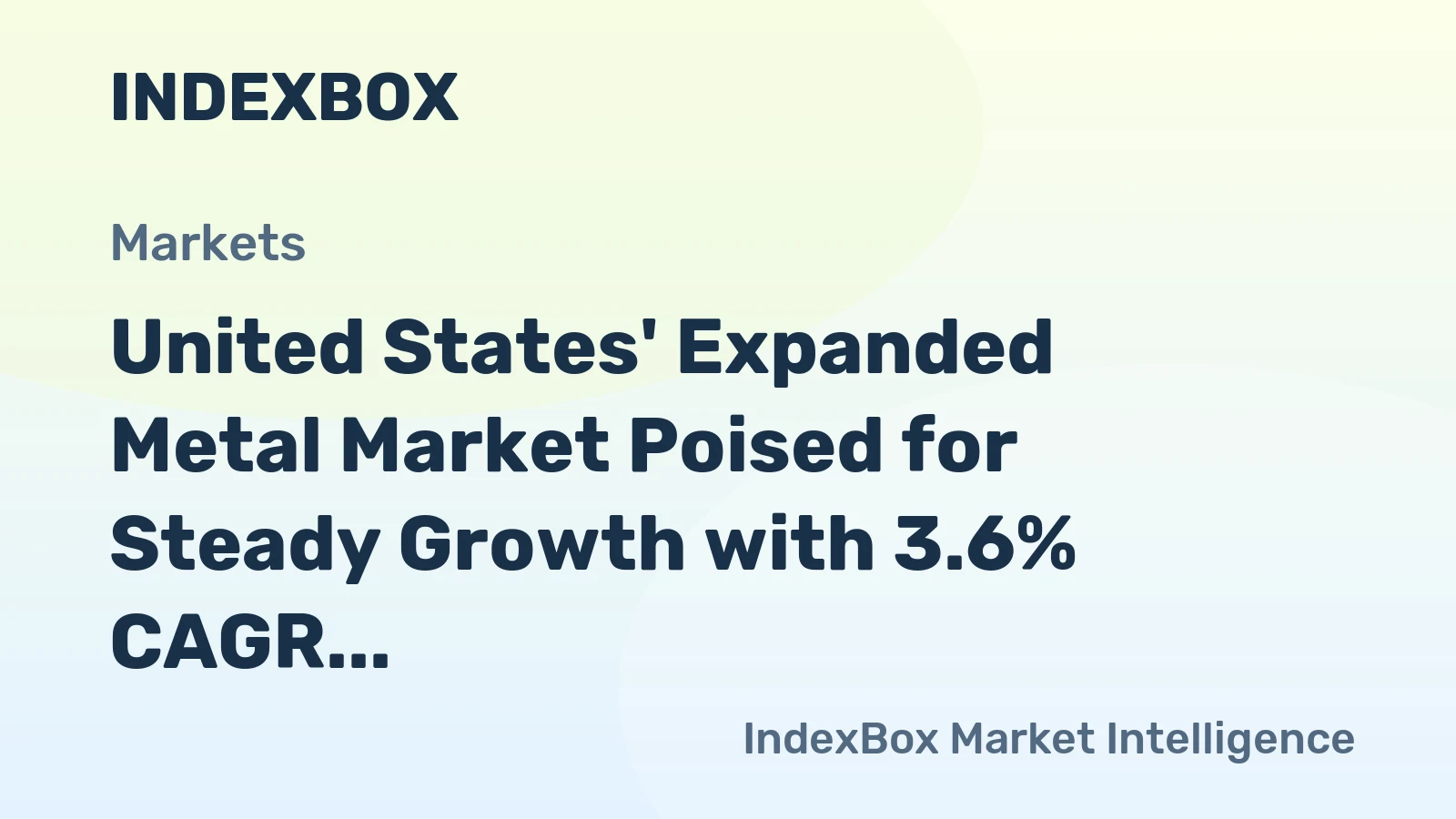 United States' Expanded Metal Market Poised for Steady Growth with 3.6% CAGR