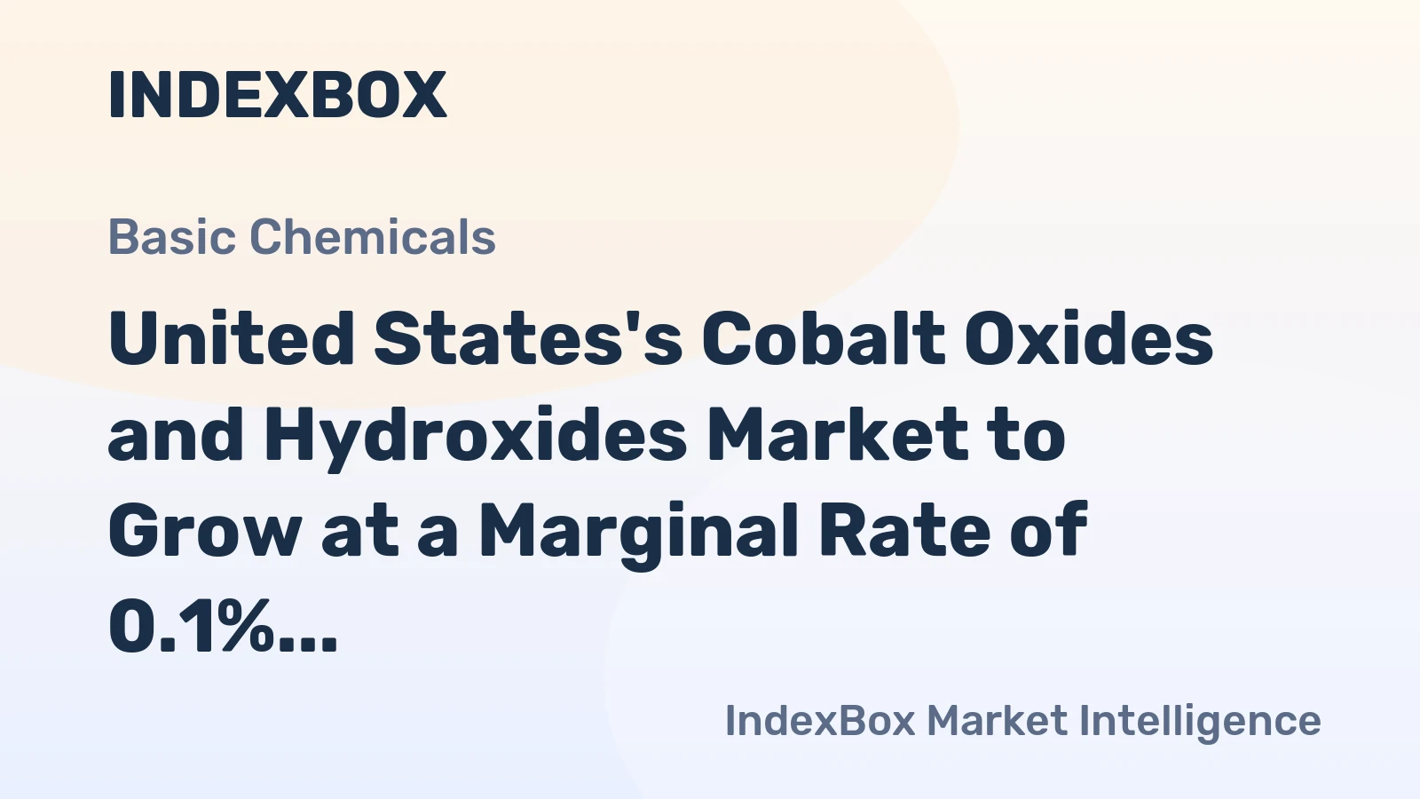 United States's Cobalt Oxides and Hydroxides Market to Grow at a Marginal Rate of 0.1% CAGR Over the Next Decade