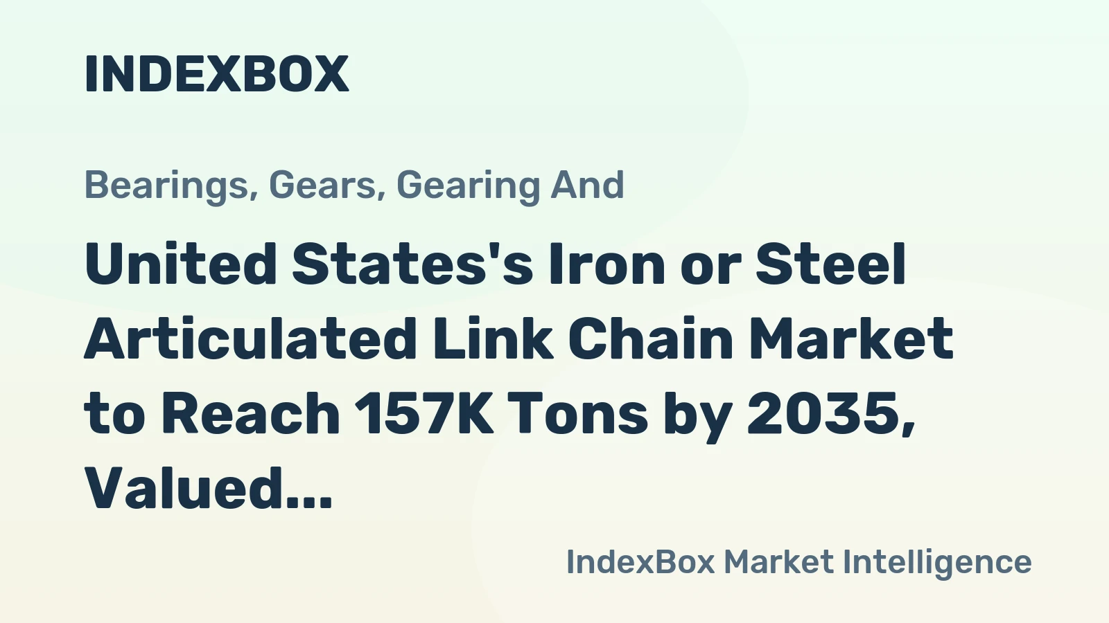United States's Iron or Steel Articulated Link Chain Market to Reach 157K Tons by 2035, Valued at $1.5B