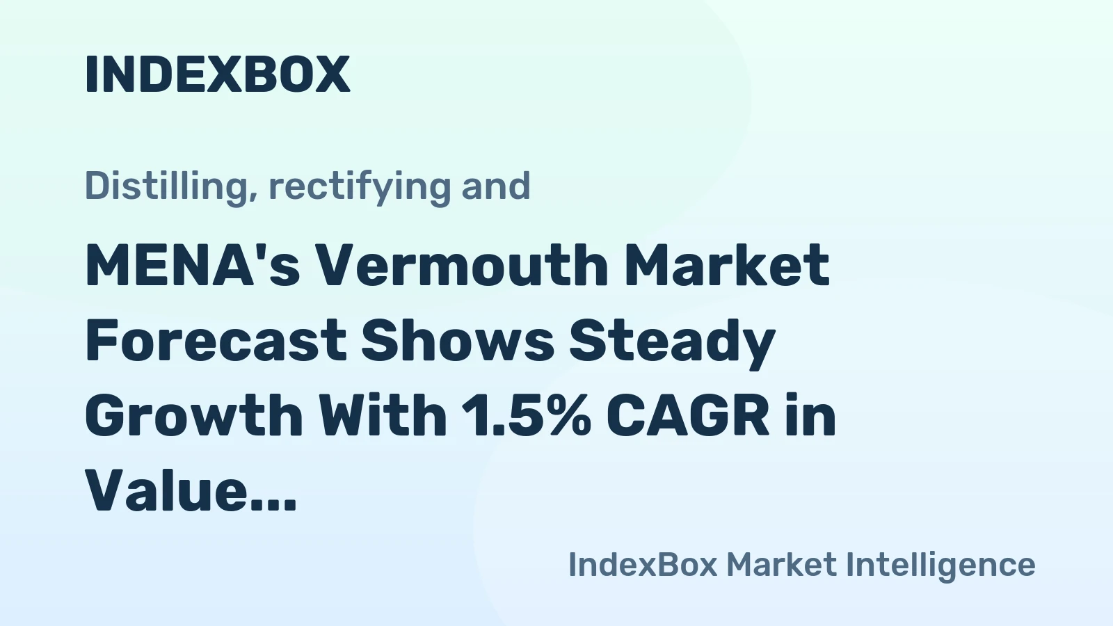 MENA's Vermouth Market Forecast Shows Steady Growth With 1.5% CAGR in Value