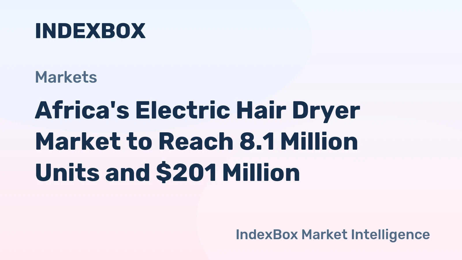 Africa's Electric Hair Dryer Market to Reach 8.1 Million Units and $201 Million