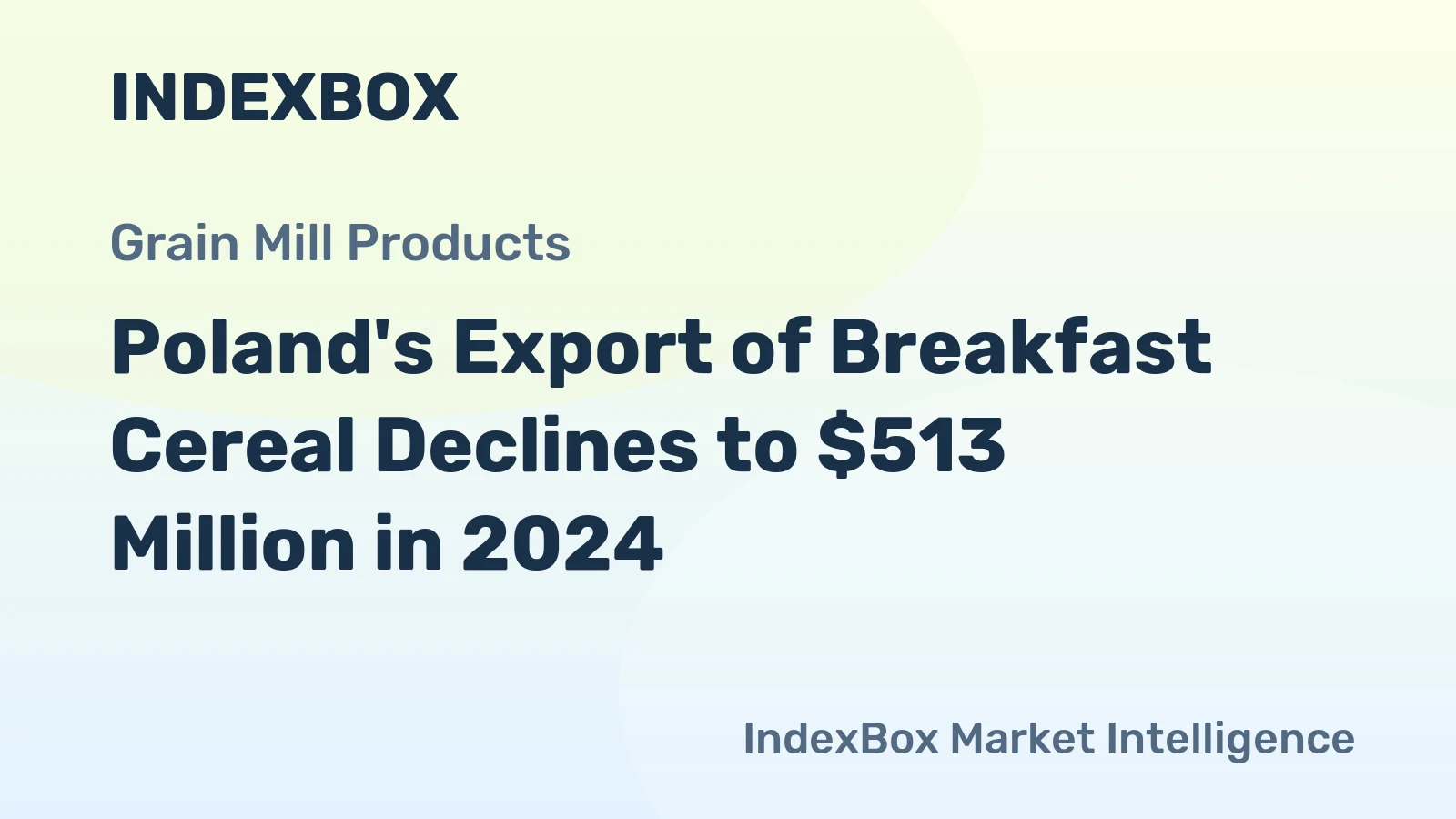 Poland's Export of Breakfast Cereal Declines to $513 Million in 2024