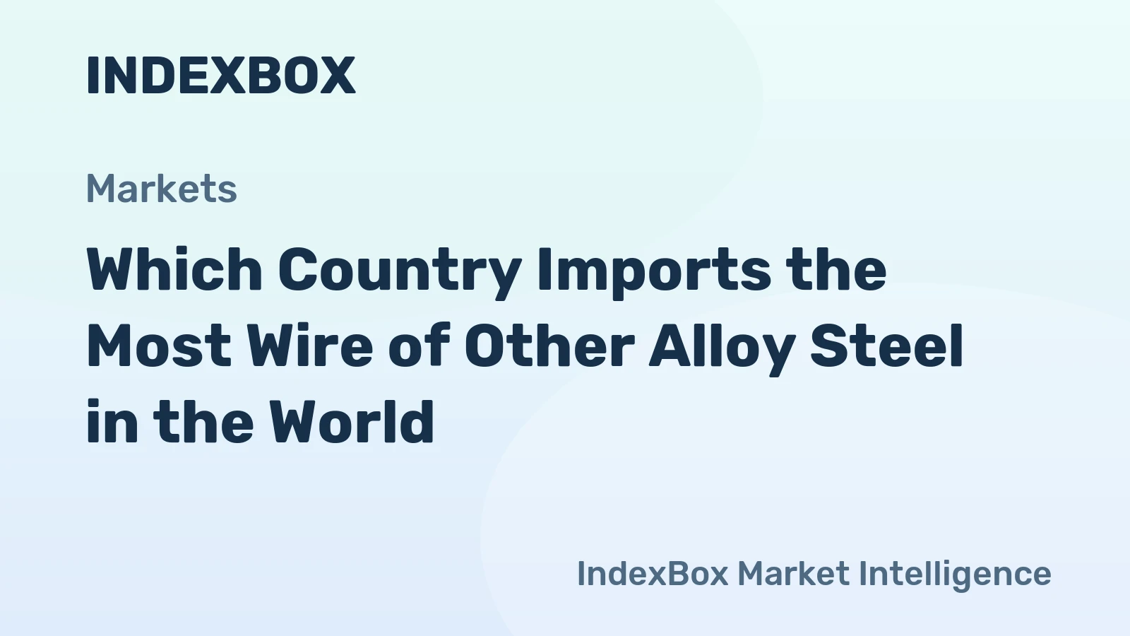 Which Country Imports the Most Wire of Other Alloy Steel in the World?