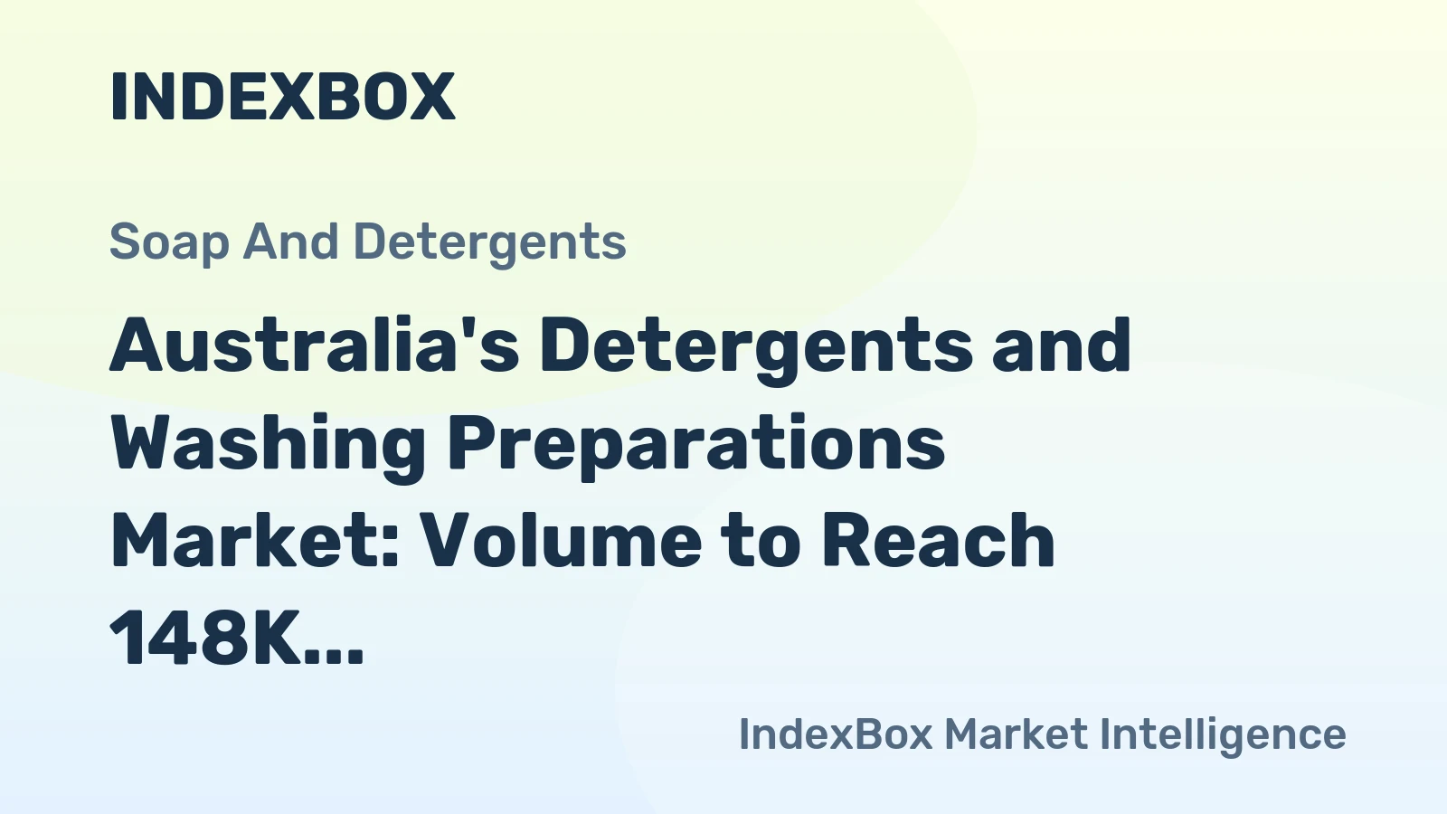 Australia's Detergents and Washing Preparations Market: Volume to Reach 148K tons, Value to Hit $390M by 2035