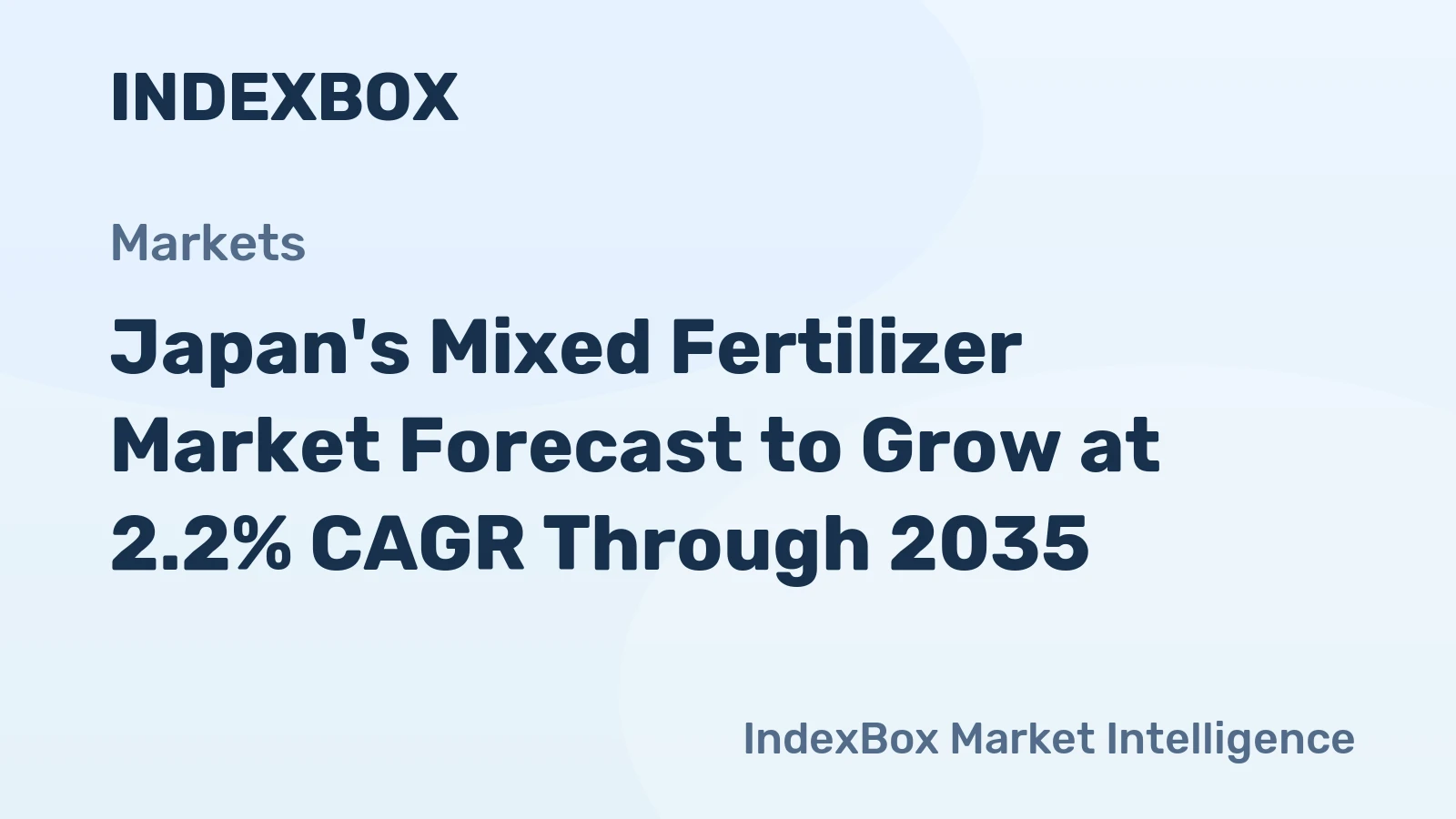 Japan's Mixed Fertilizer Market Forecast to Grow at 2.2% CAGR Through 2035