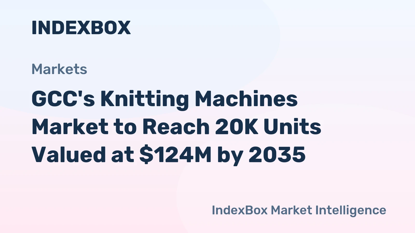 GCC's Knitting Machines Market to Reach 20K Units Valued at $124M by 2035