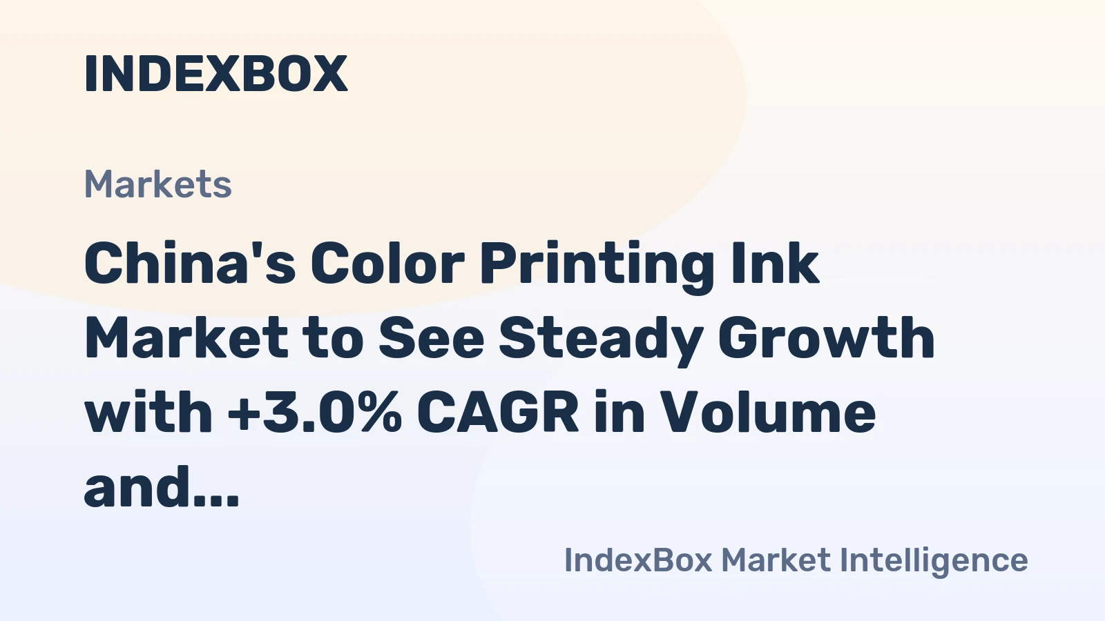 China's Color Printing Ink Market to See Steady Growth with +3.0% CAGR in Volume and +4.5% CAGR in Value from 2024-2035